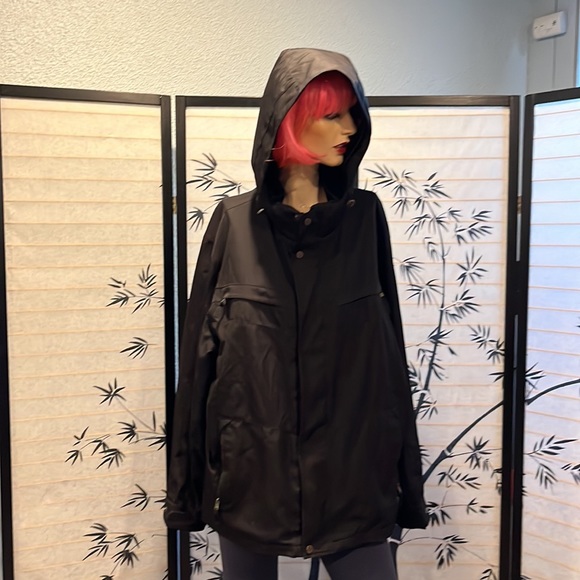 Calvin Klein | Jackets & Coats | Removable Hood Zip Front Multi Pocket ...